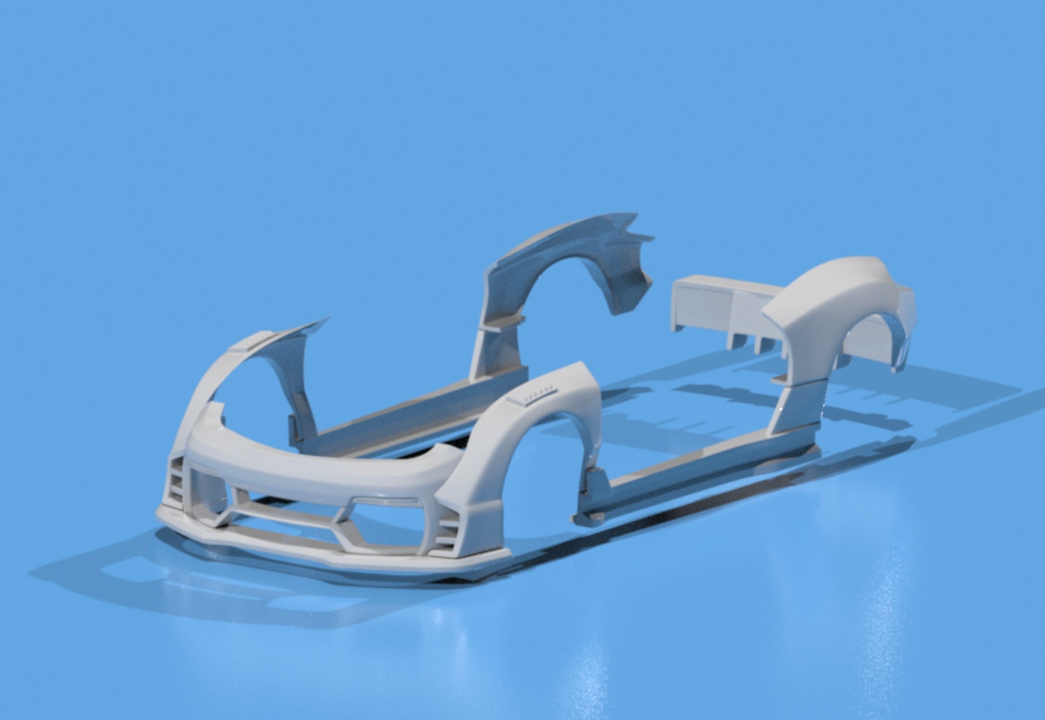 body kit for Hot Wheels WRX STI fatboi style – JA.DIECAST